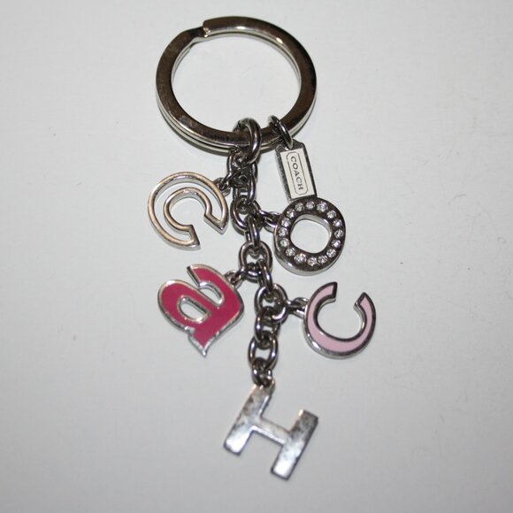 Coach | Accessories | Coach Monogram Lettering Pave Crystal Mix Charm ...